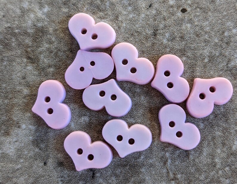 10 Small Flat Hearts Buttons Size 7/16 - Etsy