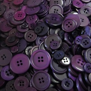 Eggplant Purple Buttons, 100 Bulk Assorted Round Multi Size Crafting ...