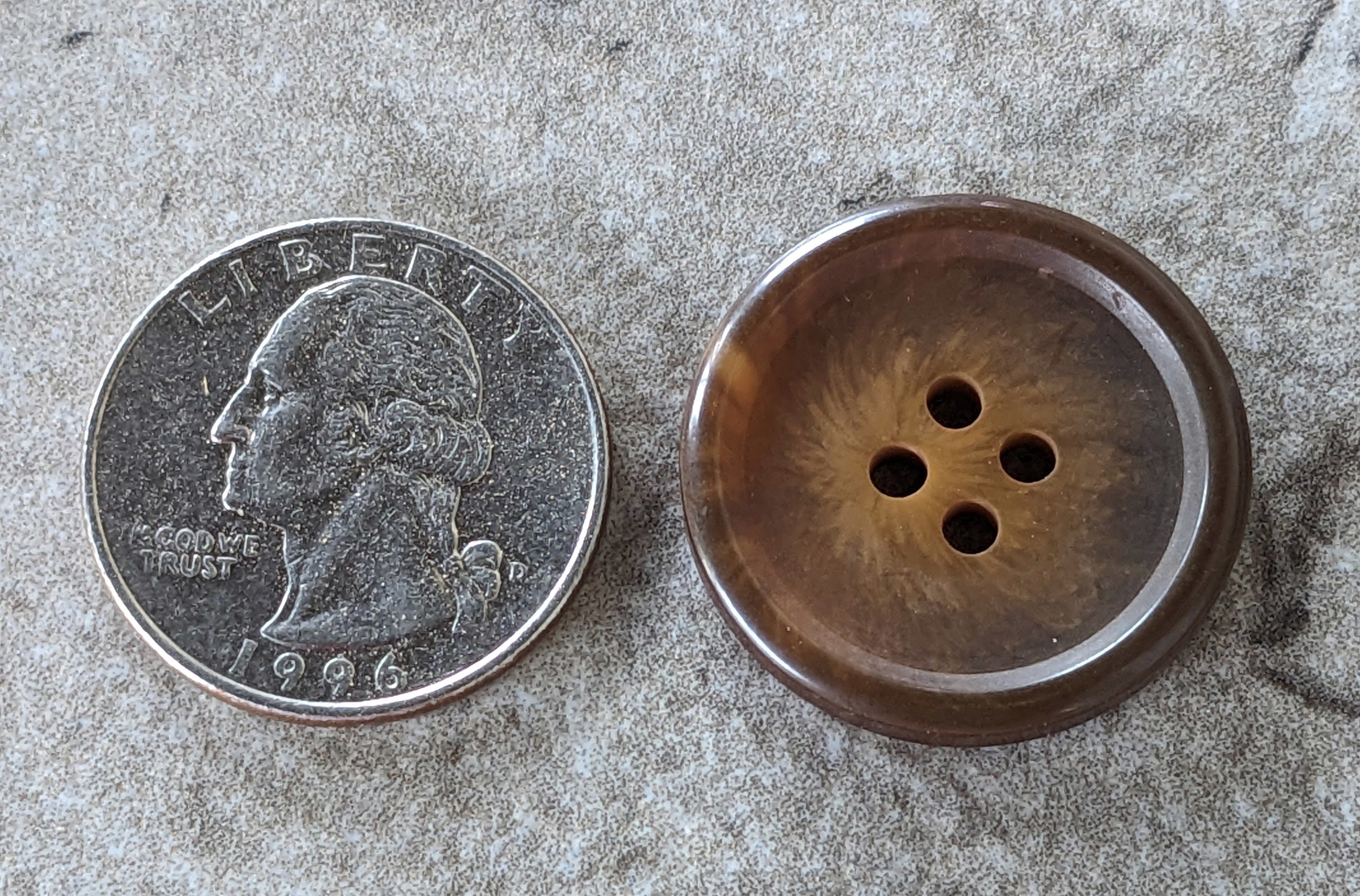 6 Brown Wood Tone Center Round Buttons Size 1" - Etsy
