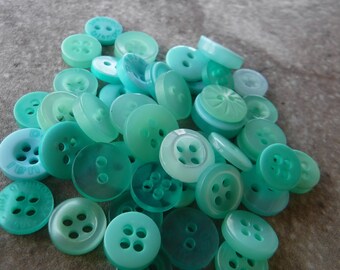 Limeade Green Buttons 50 Small Assorted Round Sewing Crafting | Etsy