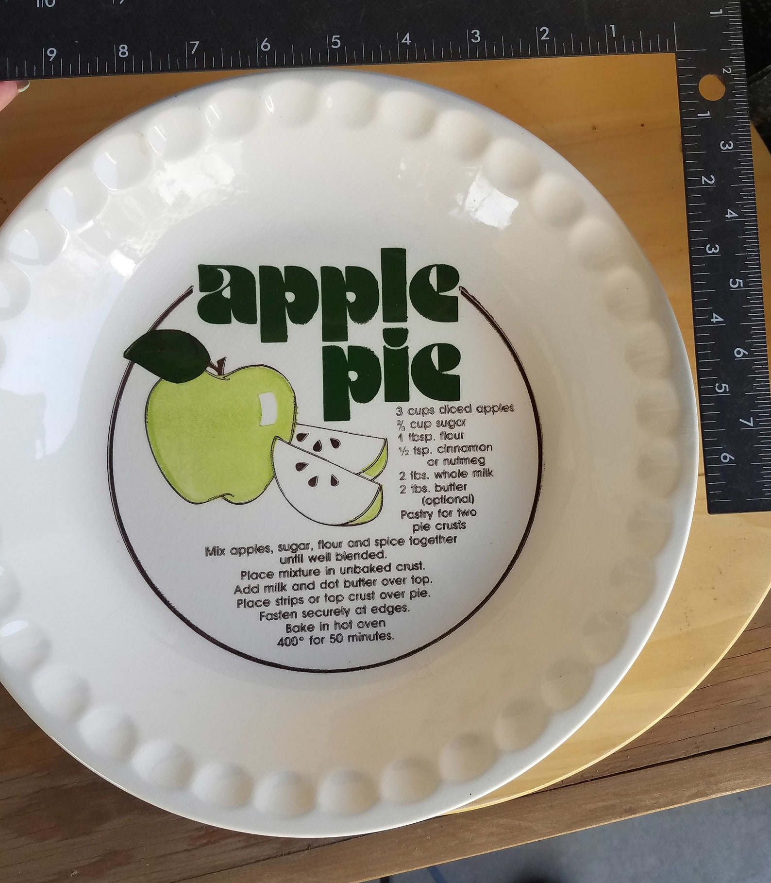 Vintage Apple Pie Plate - Etsy