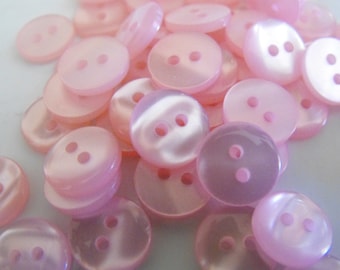 100 Baby Pink Small Round Buttons. Size 7/16 | Etsy