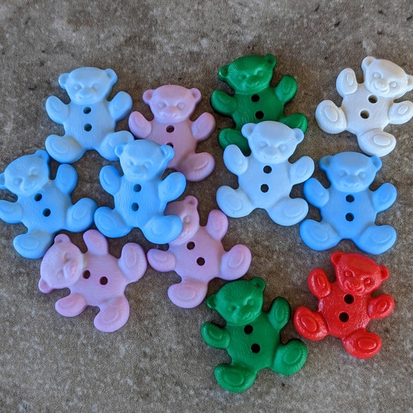 Teddy Bear Buttons - Etsy