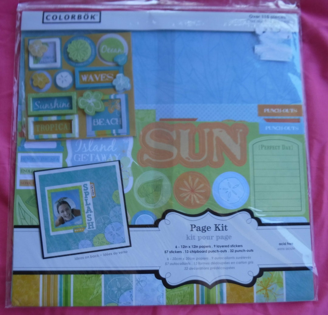 Tropical Scrapbook Page Kit by Colorbok Over 115 Pieces - Etsy