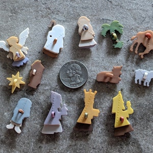 13 Nativity Village Shank Buttons Crafting Sewing - Etsy