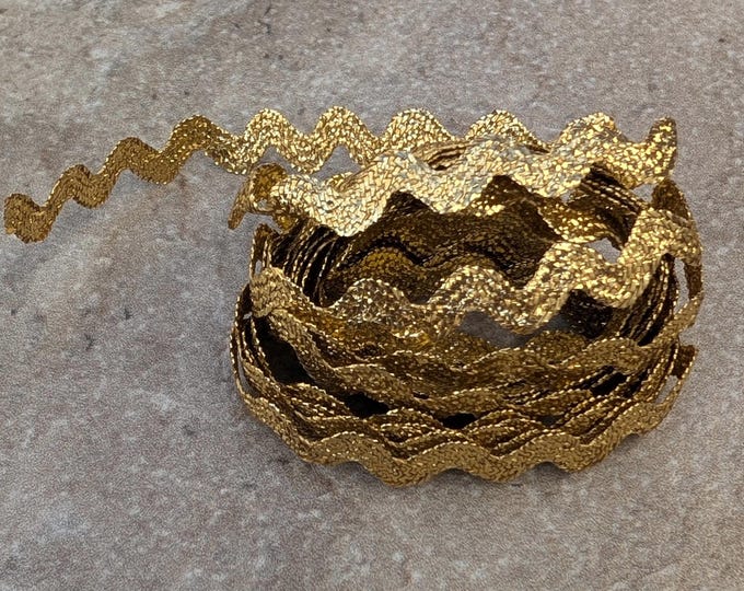 5 Yards Green Rick Rack With Silver/gold Metallic, Green Trim, Lime ...