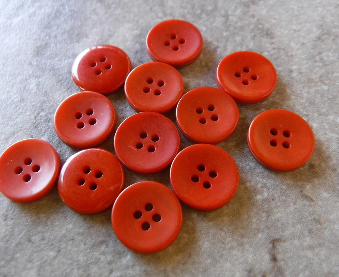12 Burnt Orange Outer Ring Round Buttons Size 5/8". - Etsy
