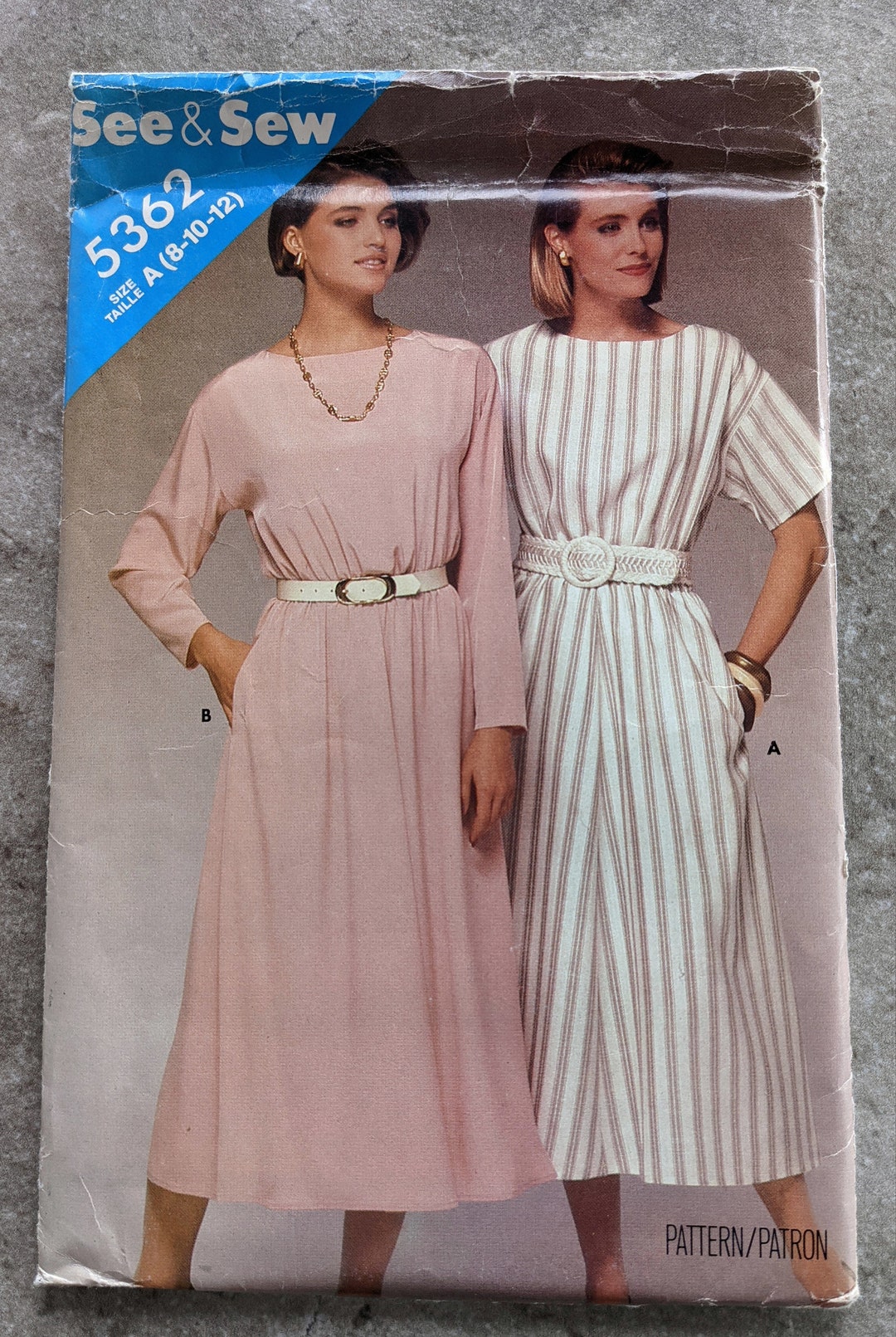 Butterick See & Sew Pattern Misses Dress 5362 Complete Uncut Size (8,10 ...