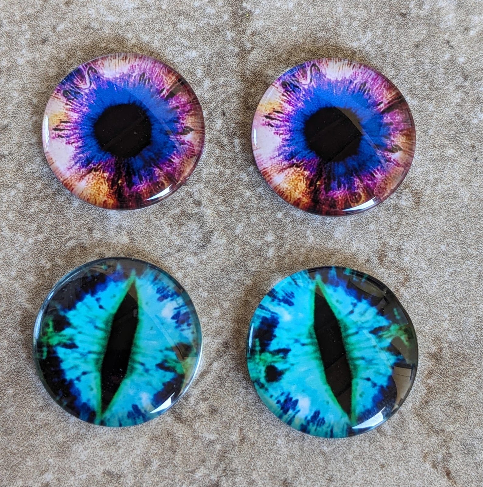 Monster Eyes Large Flat Back Buttons Embellishments Size 15/16" You ...