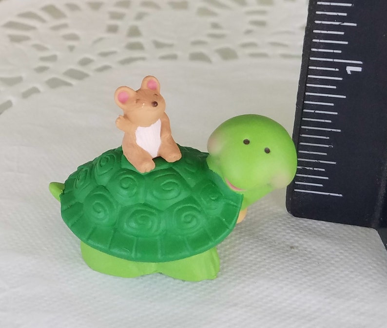 Turtle and Mouse Hallmark Merry Miniature Everyday 1992 - Etsy