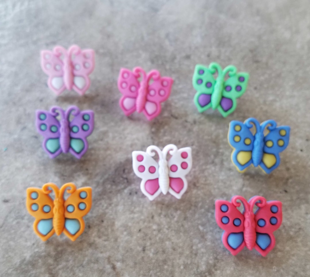 3 Three Dotted Butterfly Shank Buttons Size 13/16" - Etsy