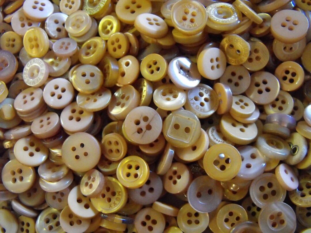 Light Brown Buttons, 50 Small Assorted Round Sewing Crafting Bulk ...