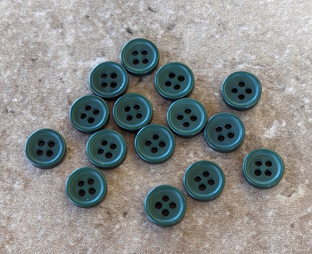 15 Forest Green Lighter Dome Back Round Buttons Size 5/16" - Etsy