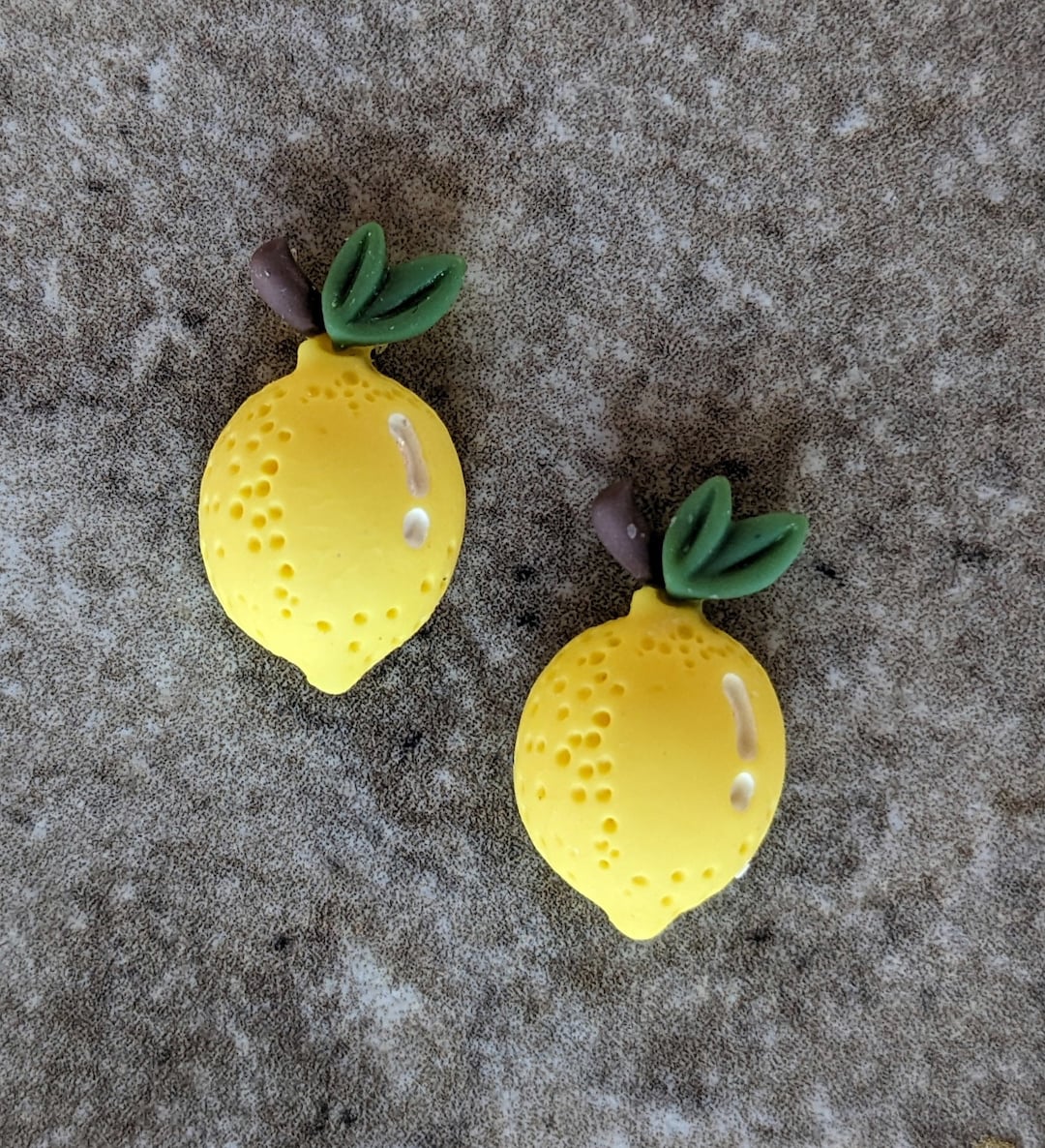2 Lemon Small Fruit Flat Back Buttons Embellishments Size 1/2" - Etsy
