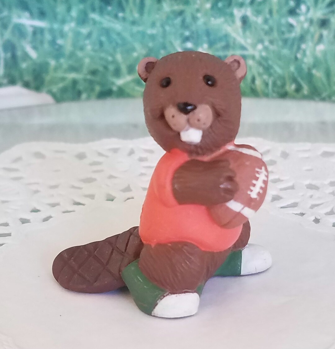 Football Beaver Hallmark Merry Miniature Halloween 1991 - Etsy