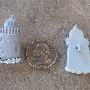 2 Gray Lighthouse Shank Buttons Size 15/16" - Etsy