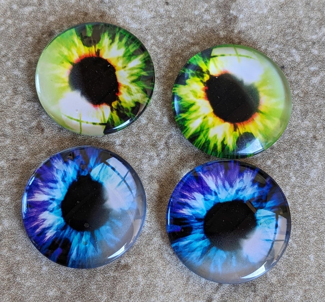 Monster Eyes Large Flat Back Buttons Embellishments Size 15/16" You ...