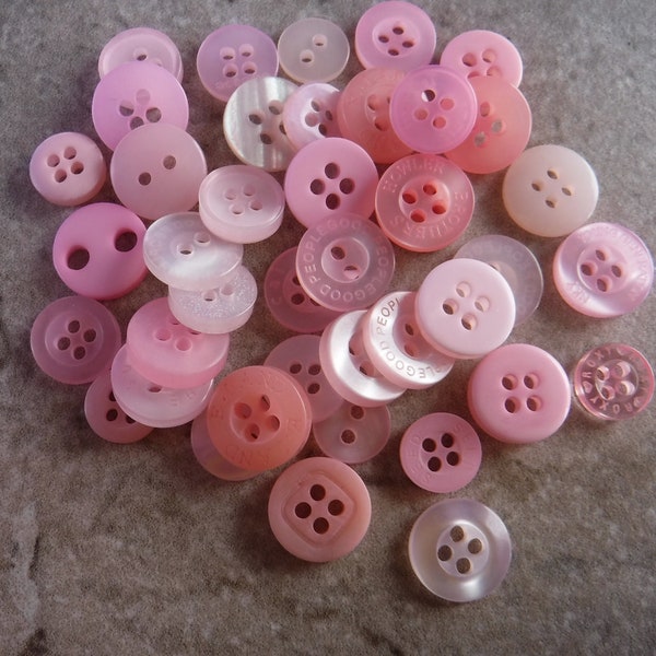 Pink Sewing Buttons - Etsy