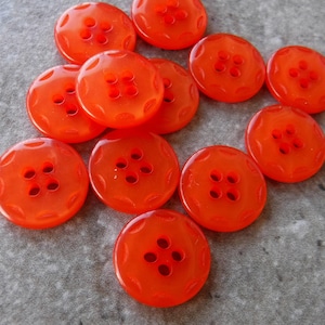 10 Orange Dashed Rim Medium Round Buttons Size 11/16" - Etsy