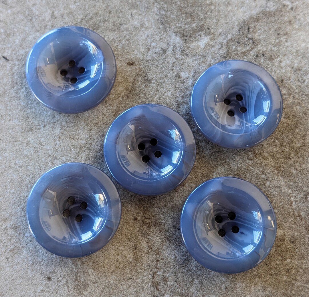 5 Steel Gray Swirly Large Round Buttons Size 1 1/8" - Etsy