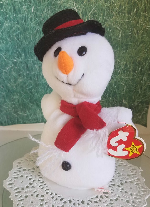 Snowball the Snowman Beanie Babies Vintage TY 1996 With | Etsy