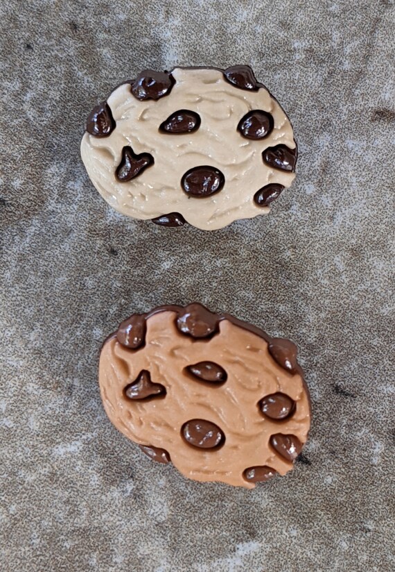 2 Cookie Chocolate Chip Shank Buttons Size 3/4 - Etsy