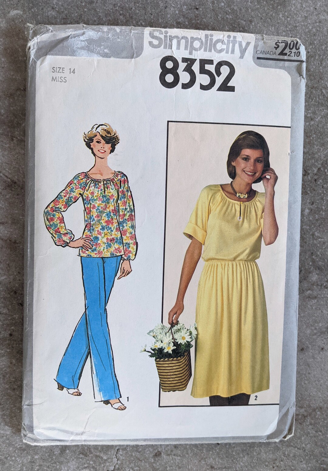 Simplicity Pattern Misses Pullover Top, Skirt and Pants 8352 Complete ...