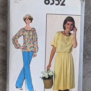 Simplicity Pattern Misses Pullover Top, Skirt and Pants 8352 Complete ...