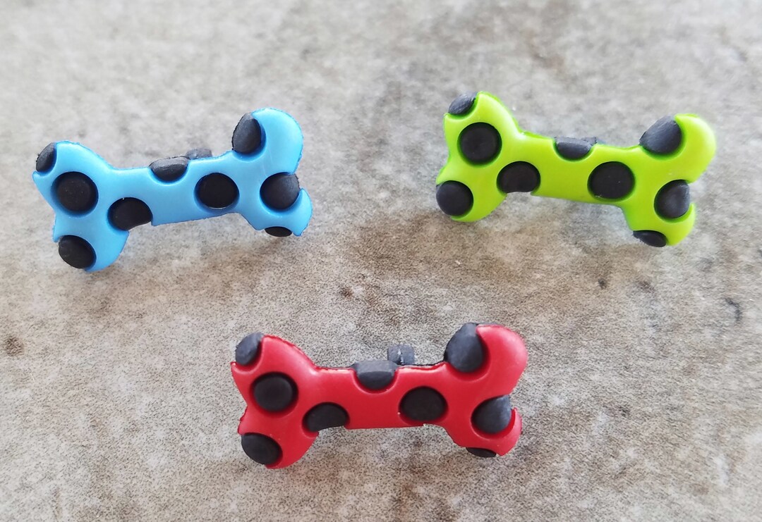 3 Polka Dot Bones Shank Buttons Size 7/8" You Choose the Color - Etsy