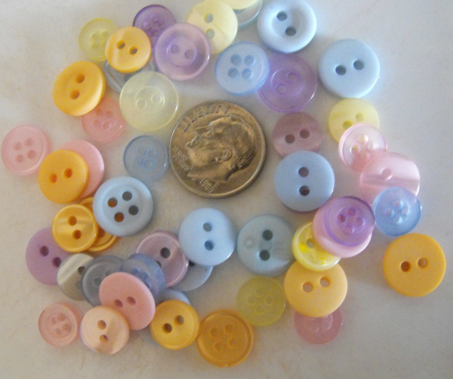 Pastel Buttons 50 Small Assorted Round Sewing Crafting Bulk | Etsy