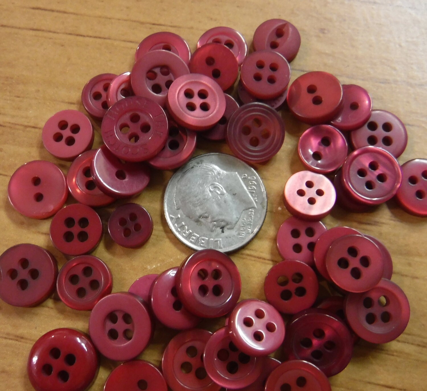 Wine Red Buttons 50 Small Assorted Round Sewing Crafting Bulk - Etsy