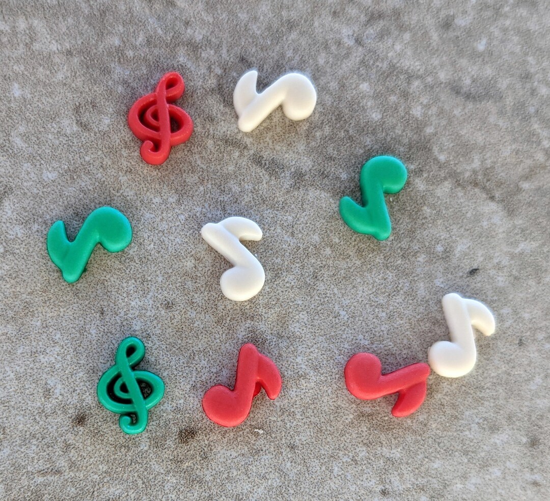 9 Music Notes Mini Flat Back Embellishment Buttons Size 1/2" - Etsy