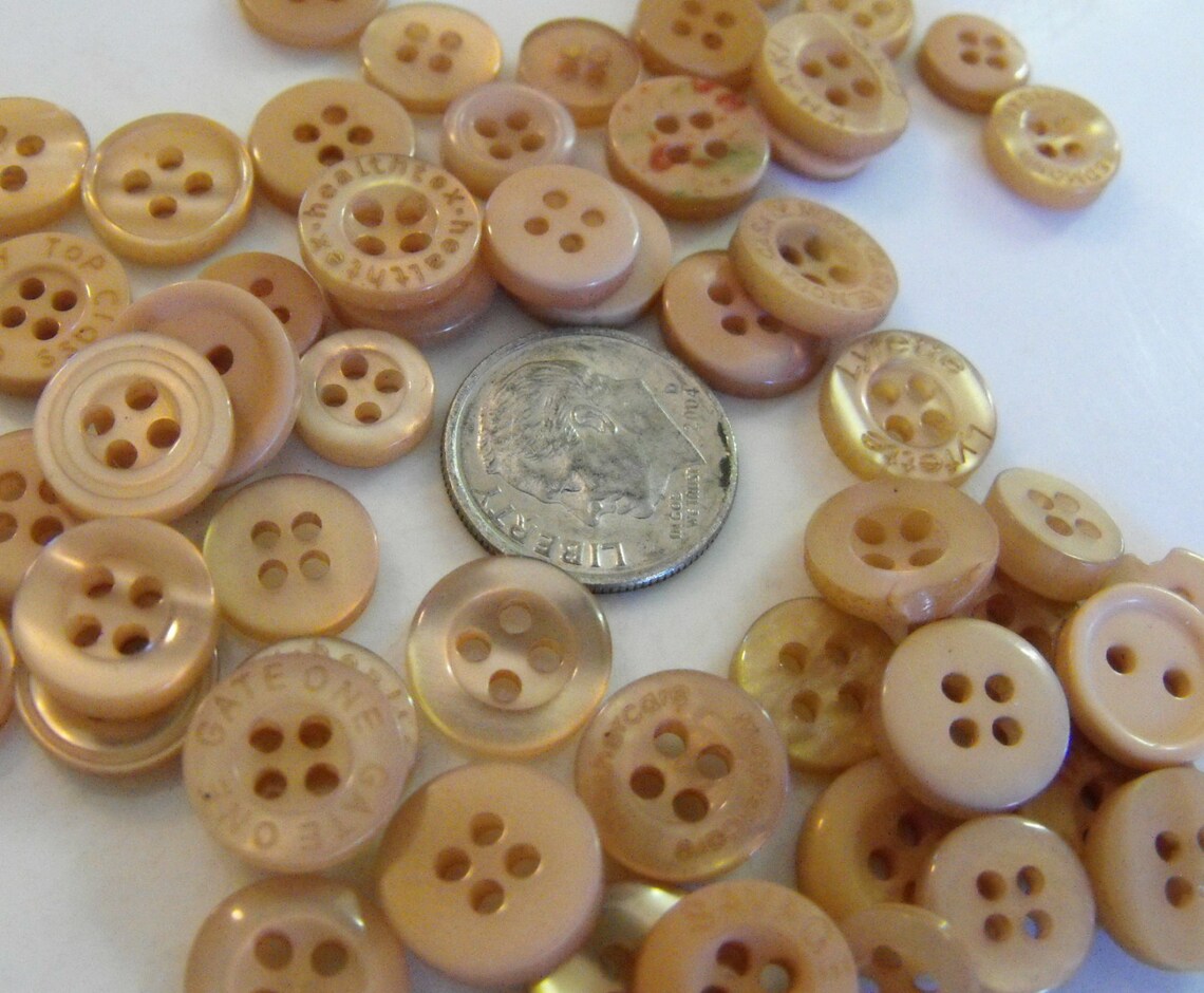 Tan Buttons 50 Small Assorted Round Sewing Crafting Bulk | Etsy