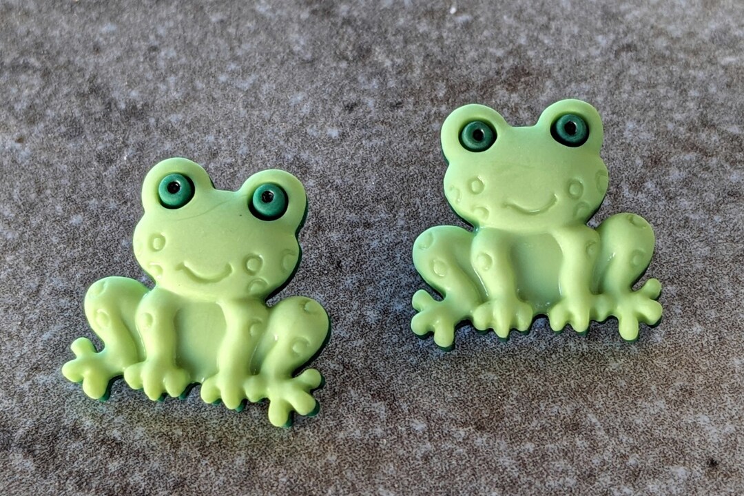 2 Happy Frog Shank Buttons Size 3/4" - Etsy
