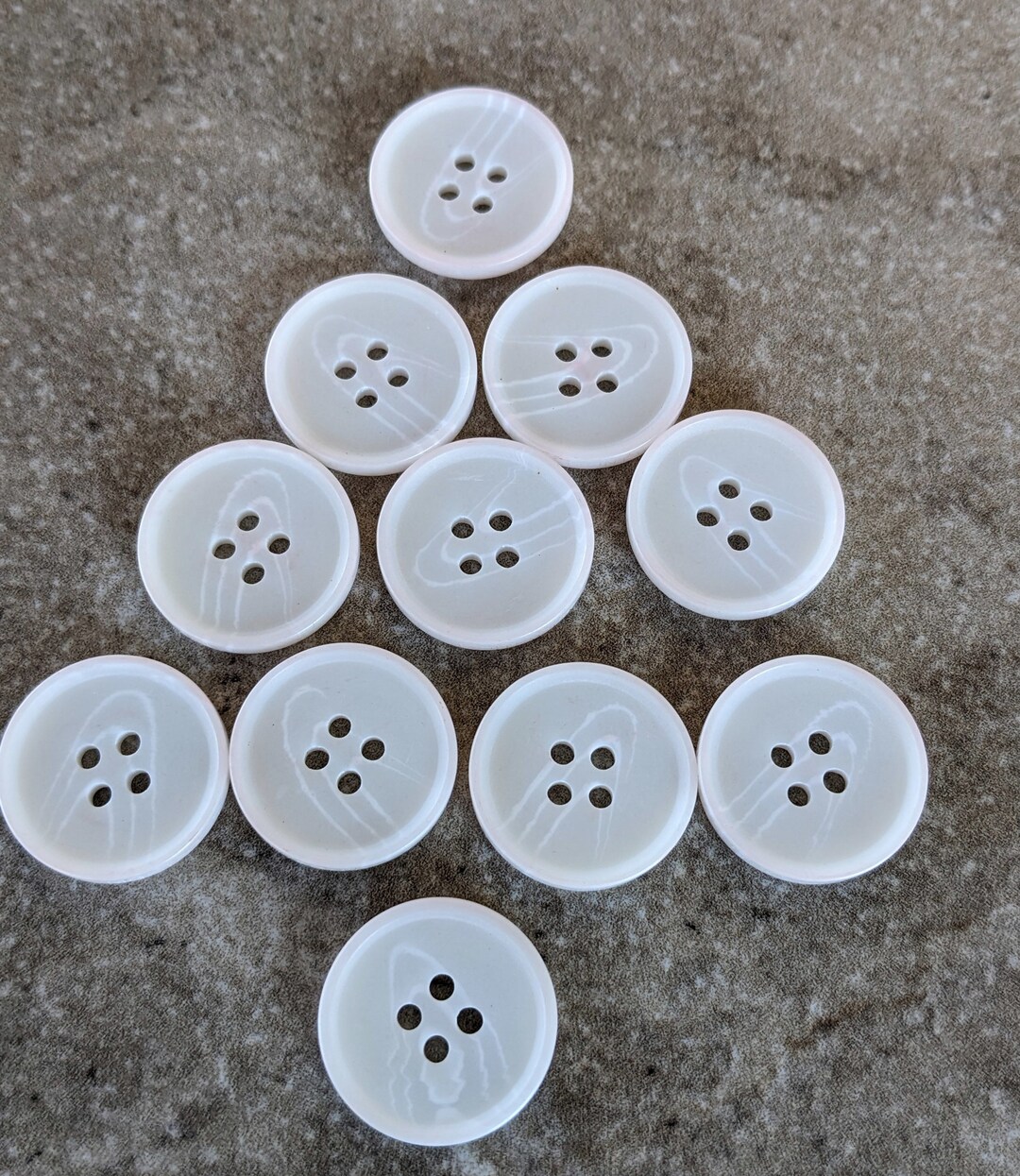 11 Cream Pink Tinted Round Buttons Size 13/16" - Etsy