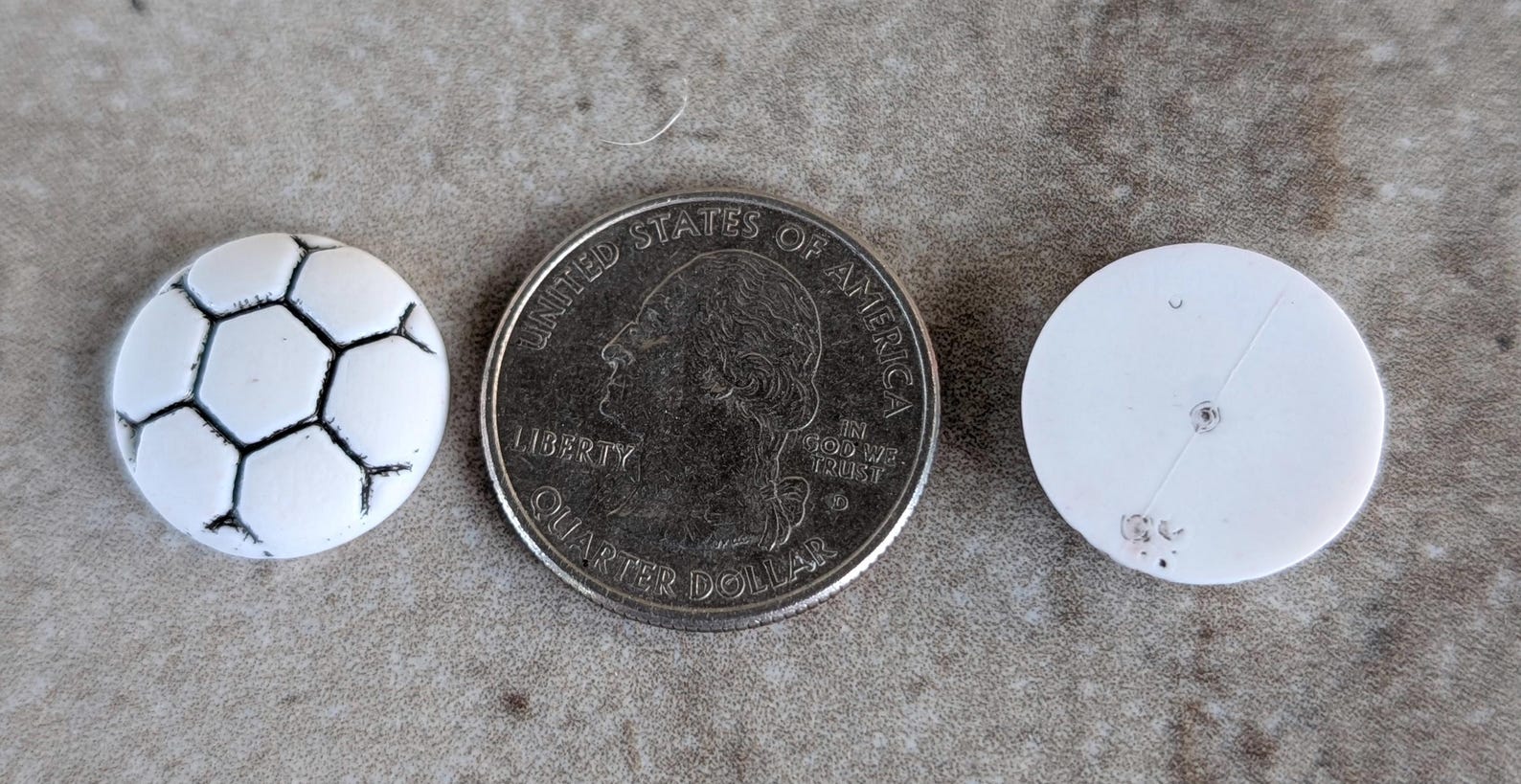 3 White Soccer Ball Flat Back Embellishment Buttons Size 5/8" - Etsy