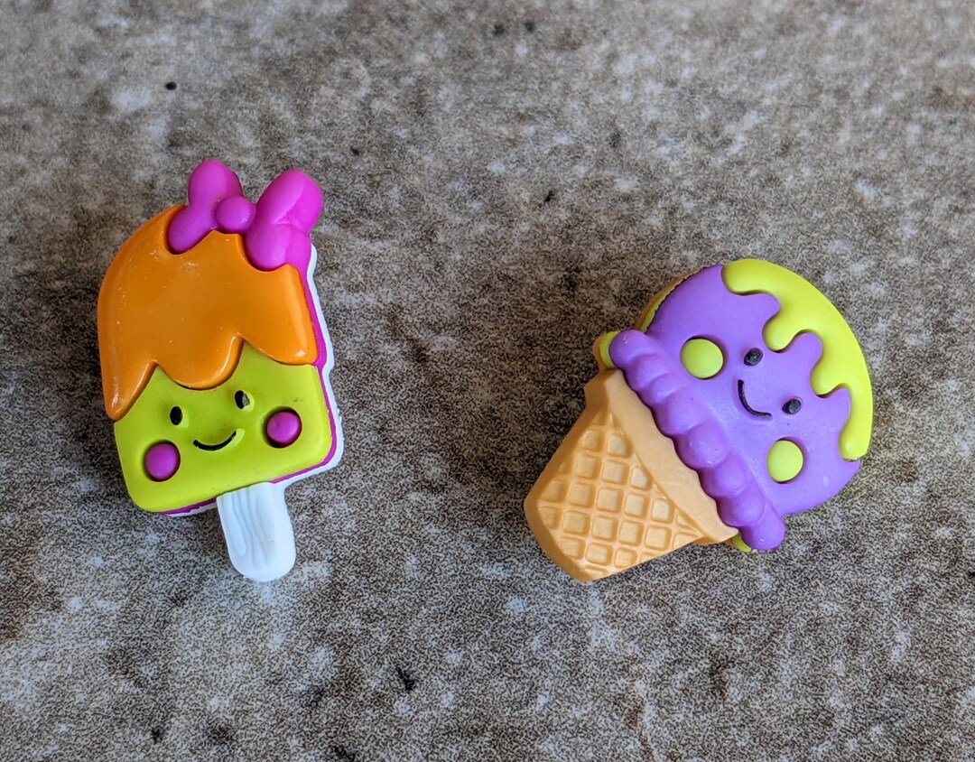 2 Spring Ice Cream Shank Buttons You Choose the Style - Etsy