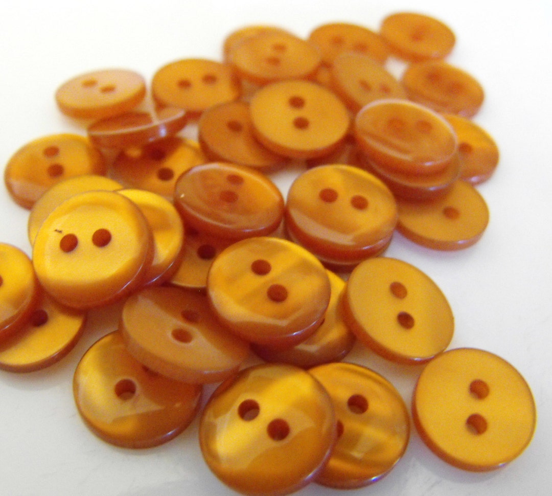 50 Burnt Orange Glassy Round Buttons Size 7/16" - Etsy