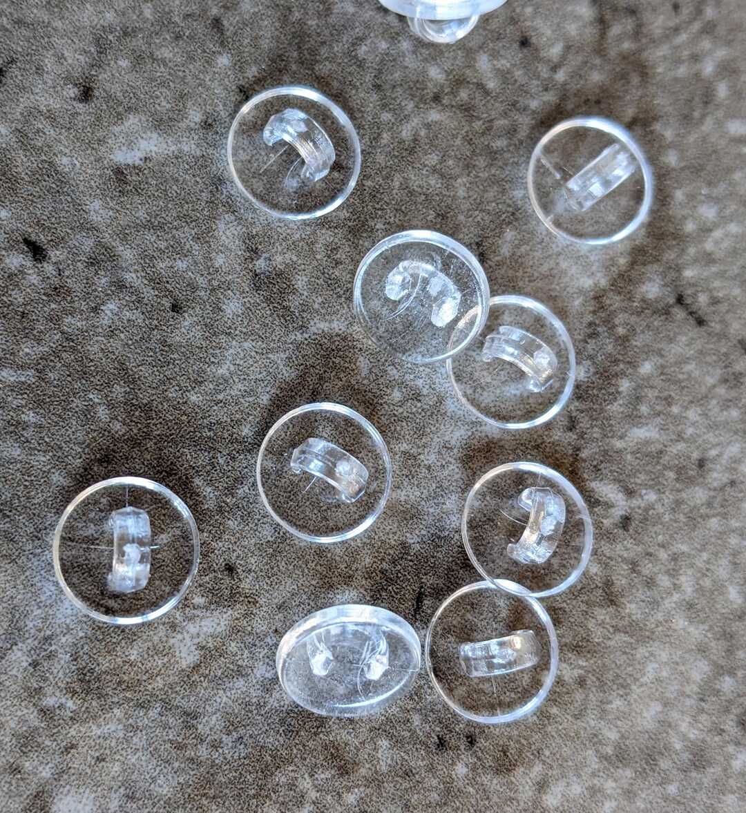 10 Clear Shank Back Buttons Size 3/8" - Etsy