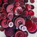 Wine Red Buttons, 100 Bulk Assorted Round Multi Size Crafting Sewing ...