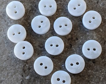 7 off White Fat Ringed Rim Round Buttons Size 1/2" - Etsy