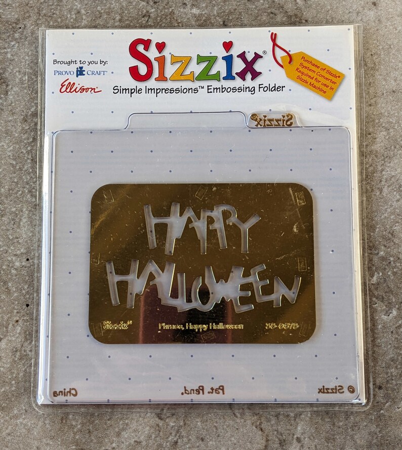 Sizzix Embossing Folder Happy Halloween - Etsy