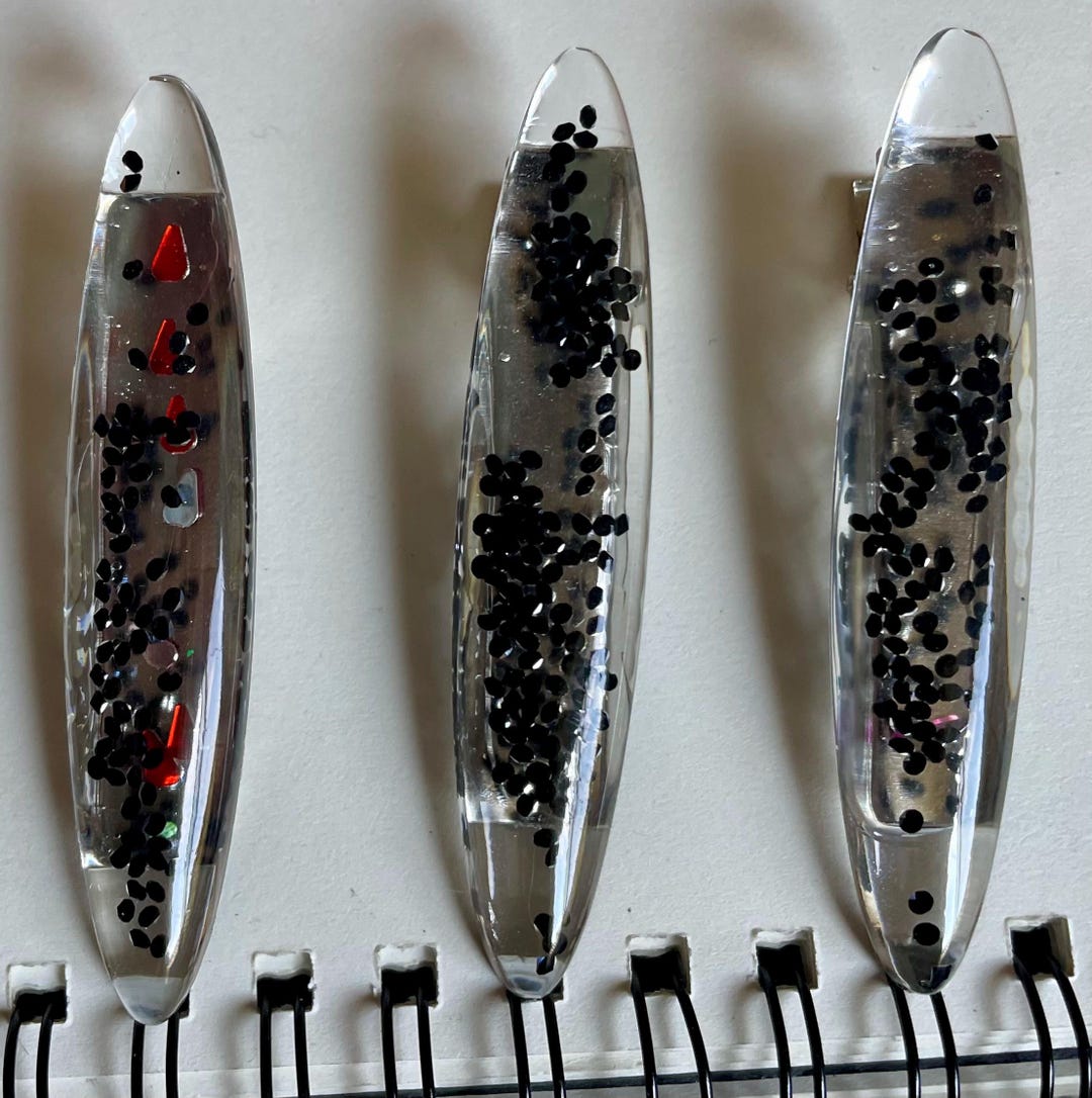Black Speckled Hair Pins - Set of 3 - Etsy