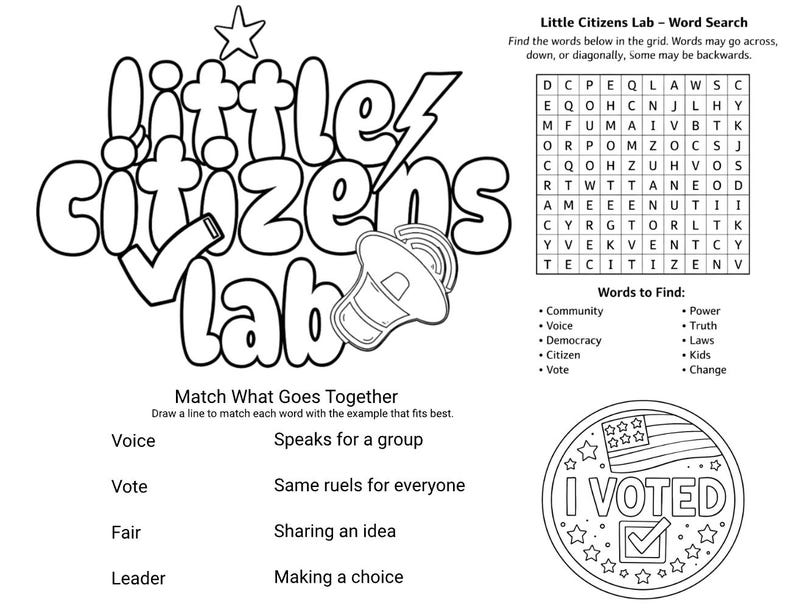 Little Citizens Lab Coloring Sheet - Etsy