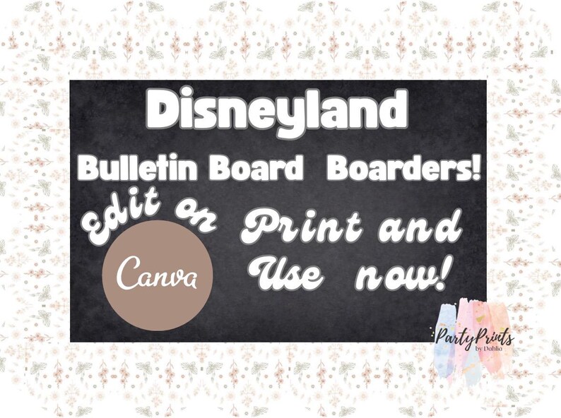 Disneyland Bulletin Board Borders – 3 Designs - Etsy