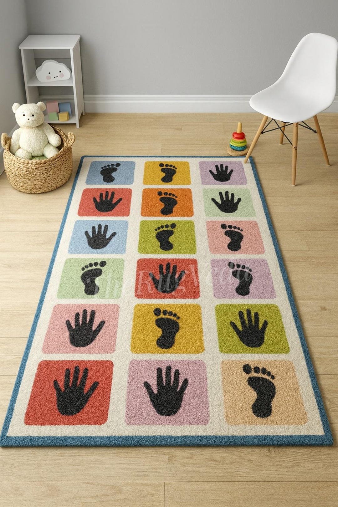 Kids Hand Foot Game Mat – Indoor Play Mat, Toddler Exercise Rug, Yoga ...