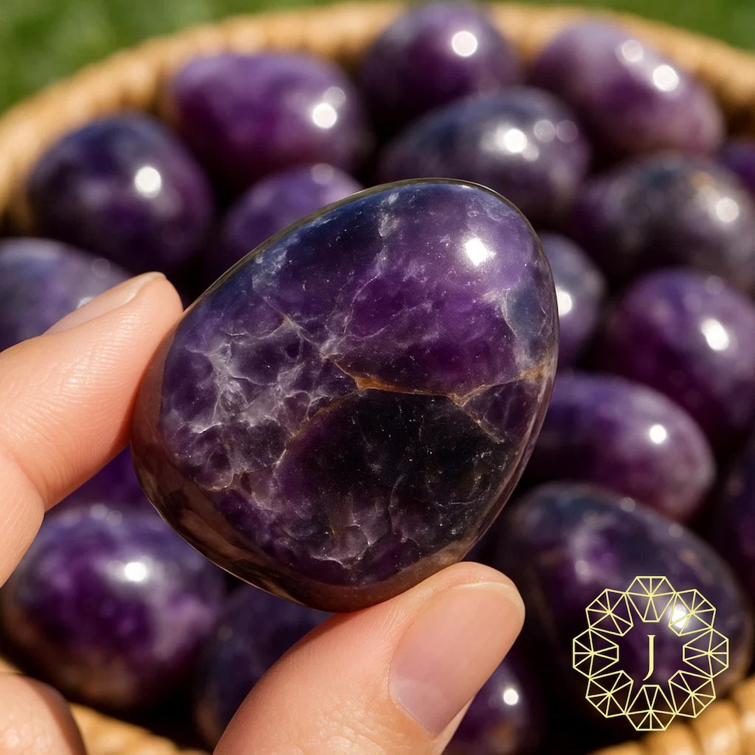 2 Pcs Amethyst Tumbled Stones, Tumbled Amethyst Crystal, Crown Chakra ...