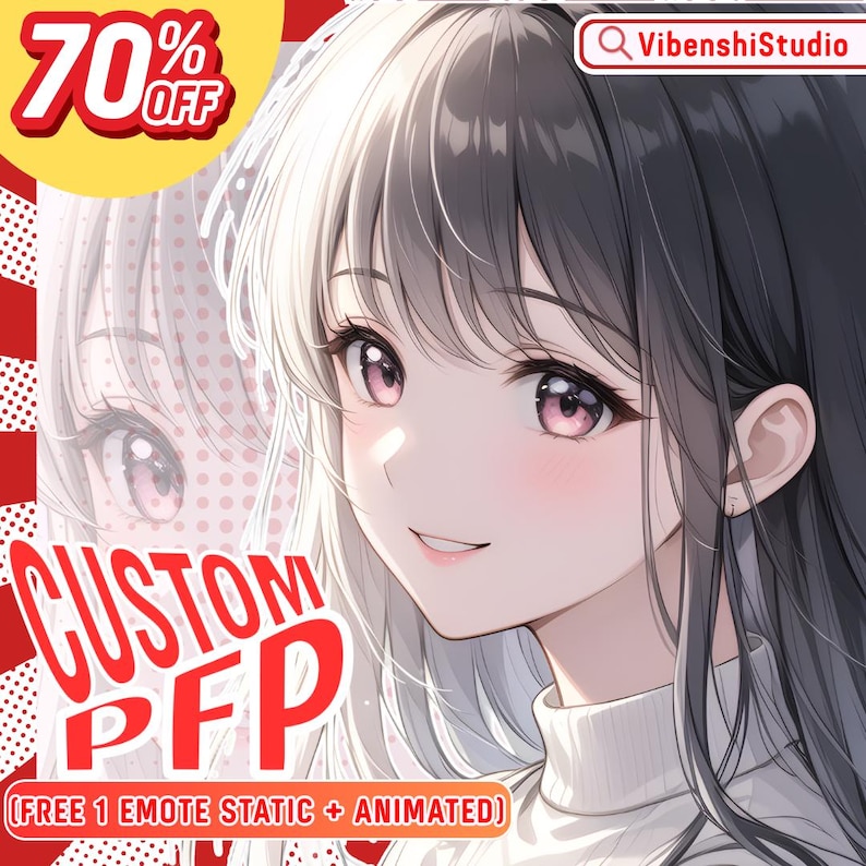 Custom Anime Profile Picture | Vtuber PFP Commission - Etsy