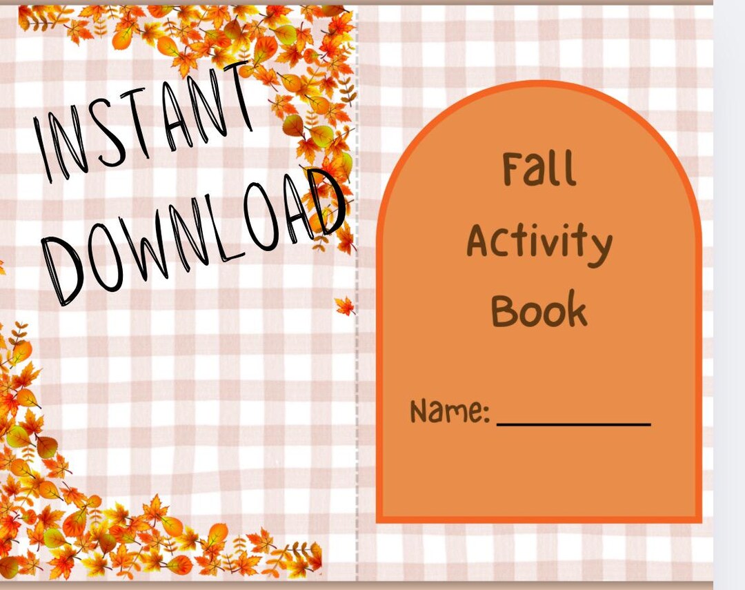 Fall Activity Book for Kids | Printable Autumn Worksheets PDF ...