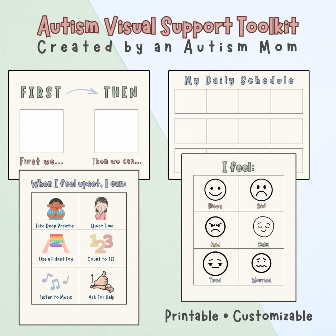 Autism Visual Support Toolkit – Printable Communication & Regulation ...